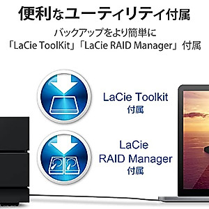LaCie 2big RAID, 28TB, External Hard Drive Desktop, USB-C, 7.200 RPM, Enterprise Class Drives, for Mac and PC Desktop (STHJ28000800)