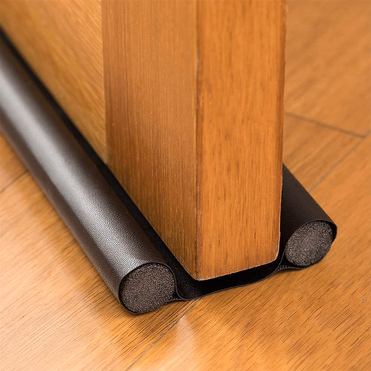 Under Door Draft Stopper,Twin Draft Stopper,Pest Isolation Waterproof Door Bottom Seal Strip (#Black)