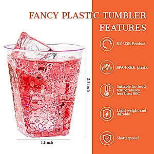 JOLLY CHEF 300 Pack 2 oz Plastic Shot Glasses,2 oz Clear Disposable Plastic Cups Heavy-duty Party Glasses, Disposable Cups for Wedding, Thanksgiving, Christmas, Halloween Party