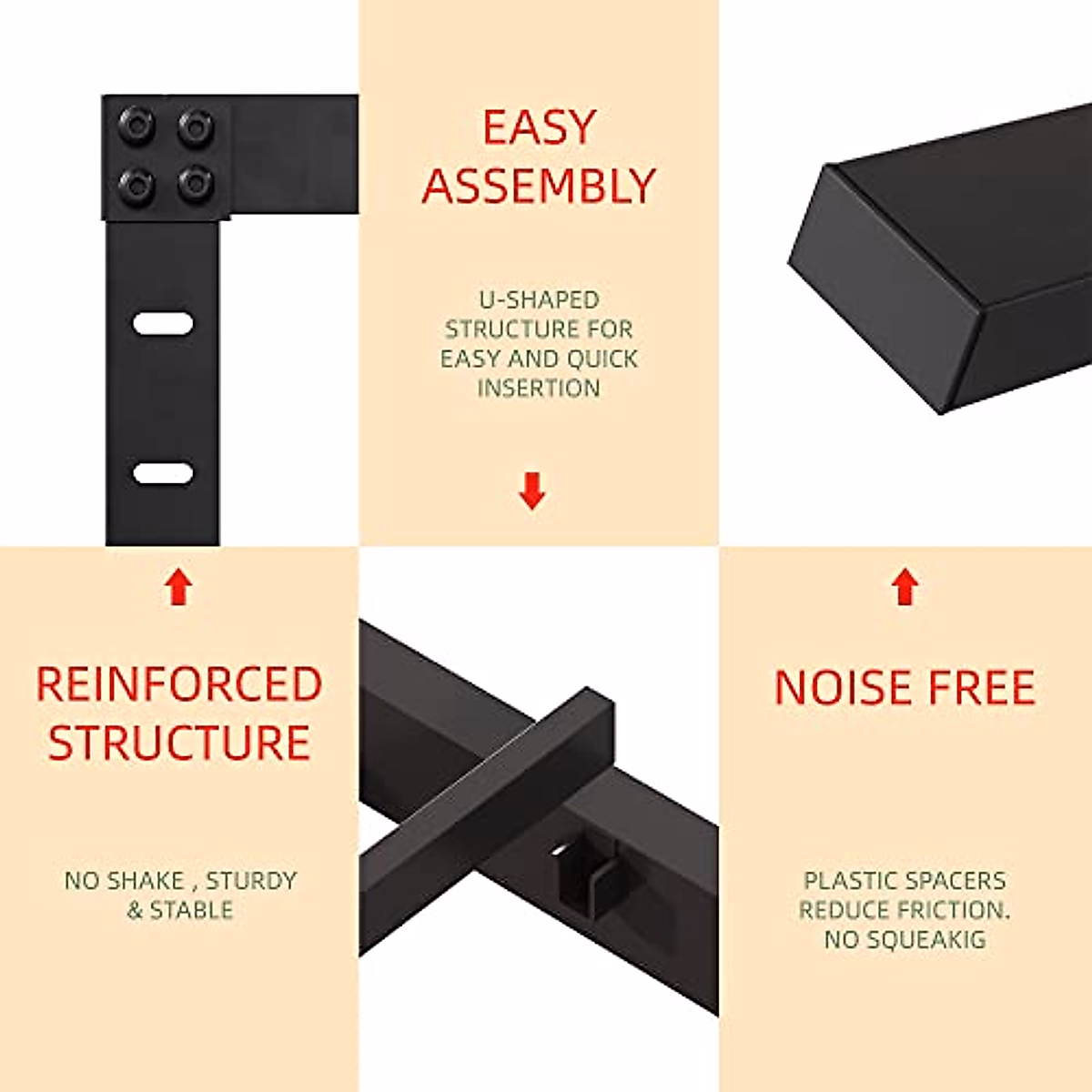 XMhongsong 14 Inch California King Size Bed Frame No Box Spring Needed, Heavy Duty Metal Platform Bed Frame, Easy Assembly, Noise Free, Black