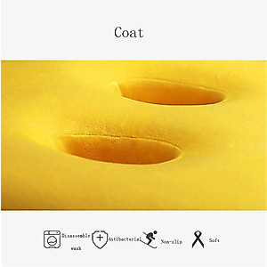 ESGT Ischial Tuberosity Seat Cushion with Two Holes for Sitting Bones-Washable & Breathable Cover Travelling,Reading,Home,Office, Yellow