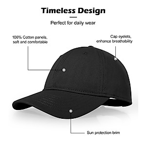 LiuSuper Plain Baseball Cap for Small Heads, XX-Small Adjustable Unisex Cotton Trucker Hat, Petite Dad Hat for Men and Women