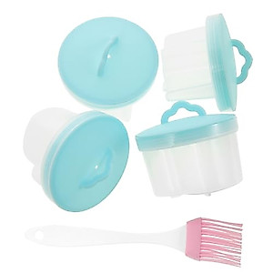 HOLIDYOYO 4pcs Food Maker Egg Cooker Egg Cup Egg Poaching Cup Egg Poacher Tray Food Steamer Egg Poaching Poached Egg Cups Egg Maker Blue