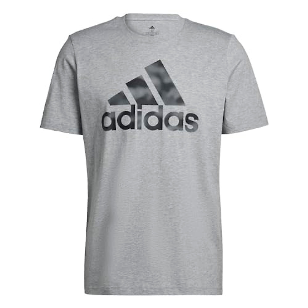 adidas Men's Essentials Camouflage Printed Tee, Medium Grey Heather, Large