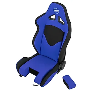 OpenWheeler SimFab Flight Simulator Seat With Seat Base Cut Out For Fighter Stick Or Helicopter Collective, blue