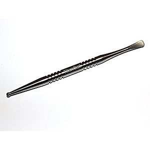 Titanium Carving Tool GR2 Silicone Mat Platnium Cured + Non-Stick Jar Container, 5.5" x 4.5" Pad (Black)