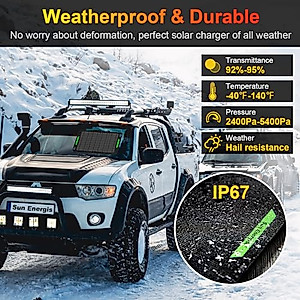 Sun Energise 10W 12V Solar Car Battery Charger, Waterproof 10 Watt 12 Volt Solar Trickle Charger & Maintainer Built-in MPPT Charge Controller for Car Boat Trailer Marine RV Motorcycle