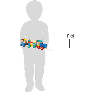 Small Foot Wooden Toys Wooden Train Pull Along and 33 piece Sorting Game designed for children 12+ months