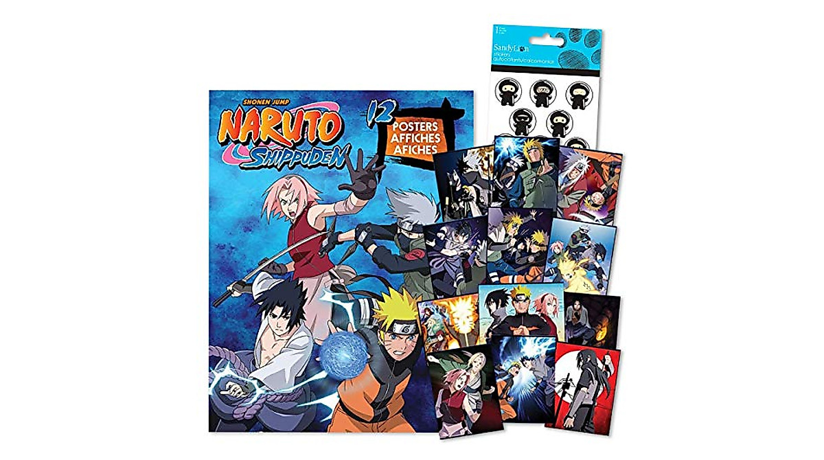 Naruto Poster Set for Bedroom Decor | 12 Vivid Anime Posters & Stickers