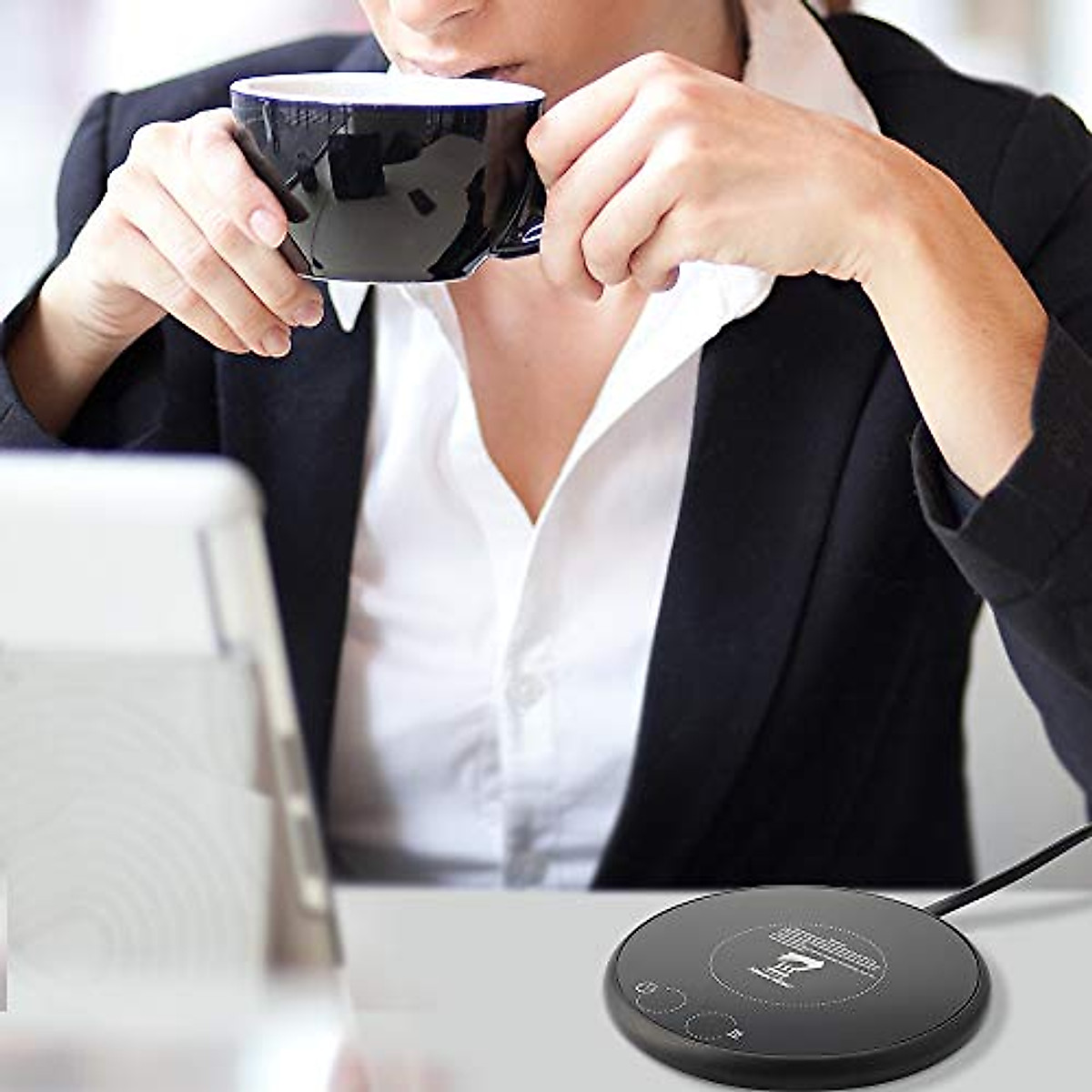 Smart Coffee Mug Warmer, Electric Beverage Warmer,with Two Temperature Control for Office or Home Use with Electric Cup Beverage Plate for Cocoa/Tea/Water/Milk/Candle Warmer Plate