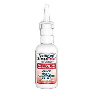 NeilMed SinuFrin Decongestant 12 Hour Nasal Congestion Relief Spray - 30mL Bonus Pack