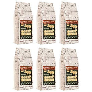 Moose Munch Gourmet Ground Coffee by Harry & David, 6/12 oz bags (Maple Walnut)