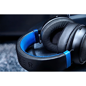 Razer Kraken for Console - Wired Console Gaming Headset (Custom-Tuned 50 mm Drivers, Cooling Gel-Infused Ear Cushions, Unidirectional Retractable Microphone, Cross-Platform) Black-Blue