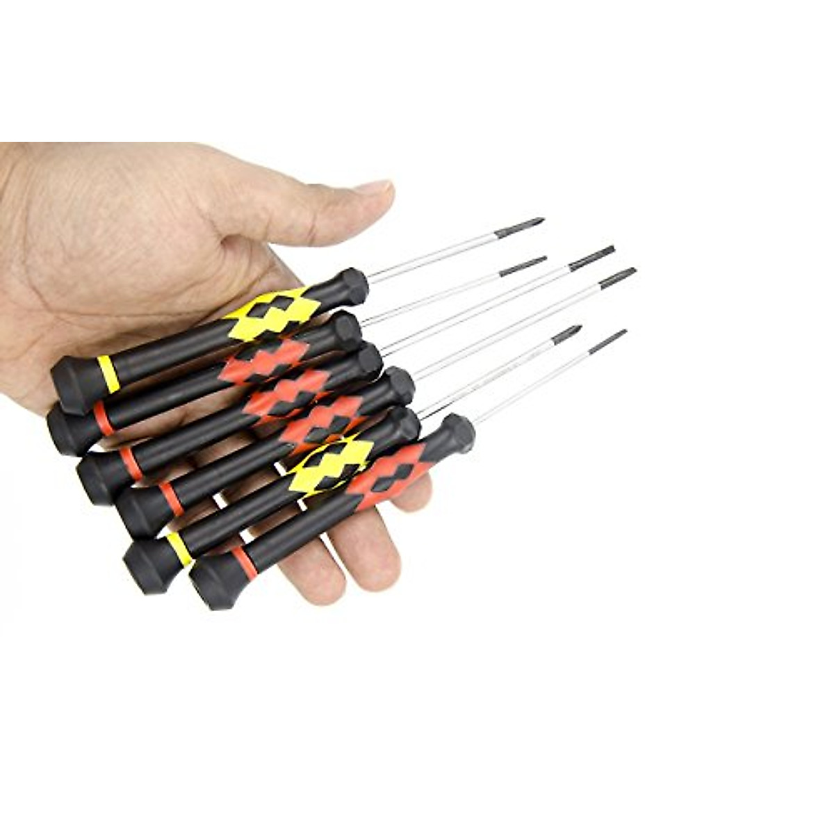 Kutir Precision Screwdriver Set (Set of 6) - Magnetic Flathead and Philips With Separate Colors Handle - Professional Repair Tool Kit For Electronics, iPhone, SmartPhone, PC, Jewelry, Watch, Eyeglass