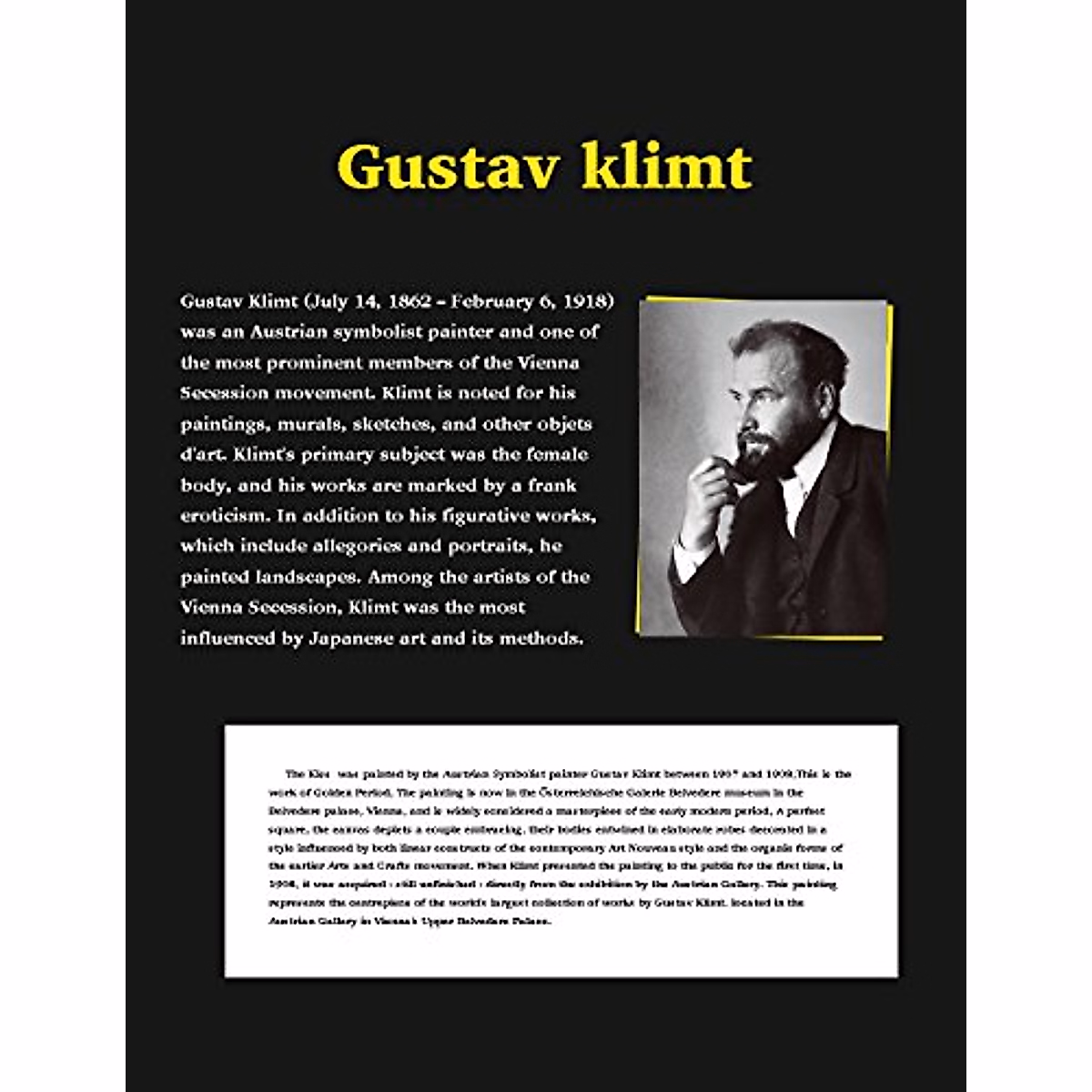 Eliteart-The Kiss by Gustav Klimt Giclee Art Canvas Prints