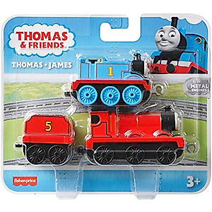Thomas & Friends - Thomas & James Set of 2 Push-Along Train Engines for Preschool Kids Ages 3 Years and Up