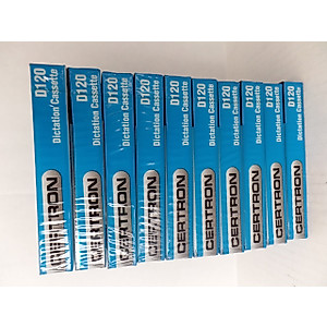 CERTRON Blank Recording Audio Cassette D120 Minutes - 10 Cassettes per Order