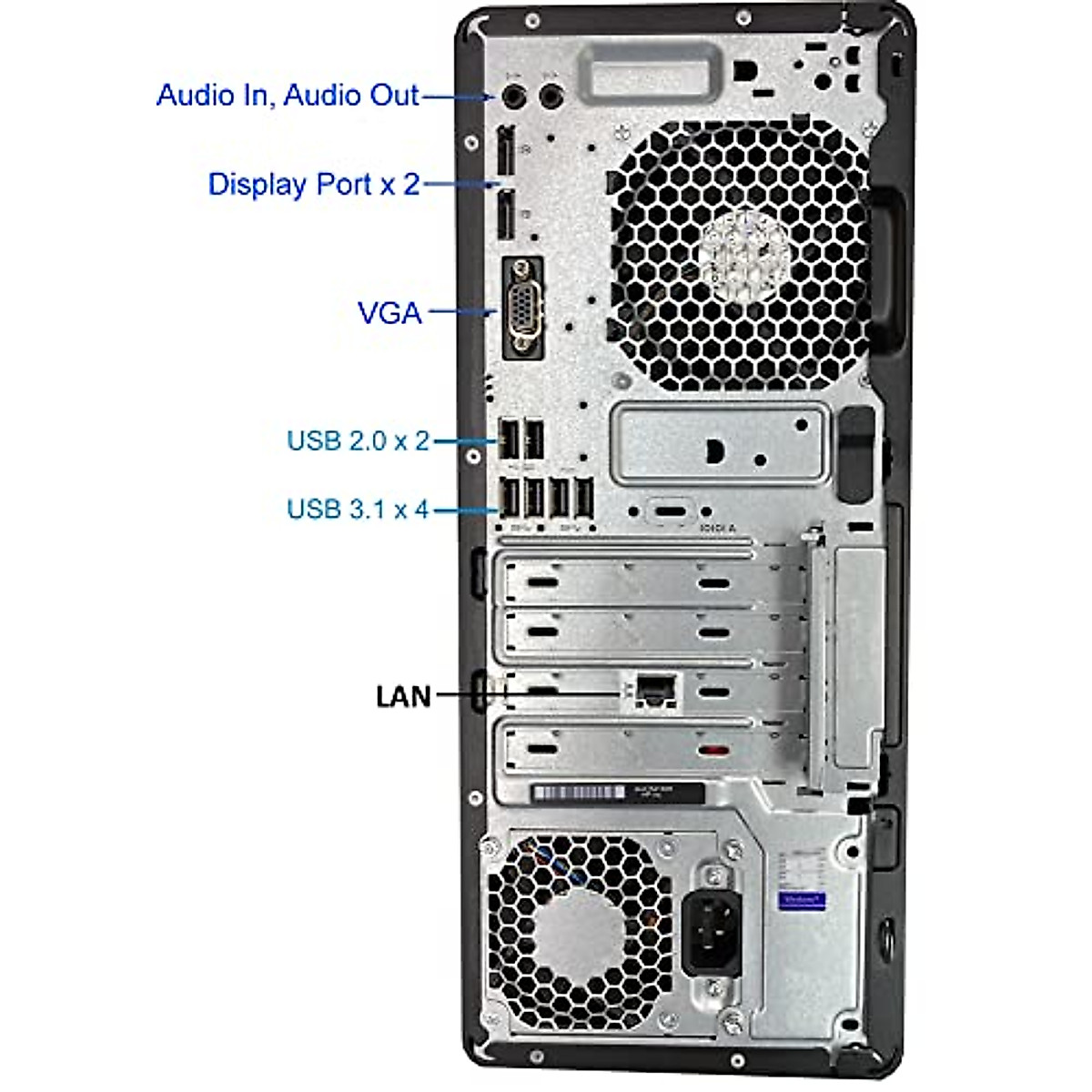 HP EliteDesk 800 G3 Tower Computer, Intel i7-6700, 32GB RAM, 512GB SSD, DisplayPort, DVD-RW, USB-Type-C, Wi-Fi, Bluetooth - Windows 10 Pro (Renewed)