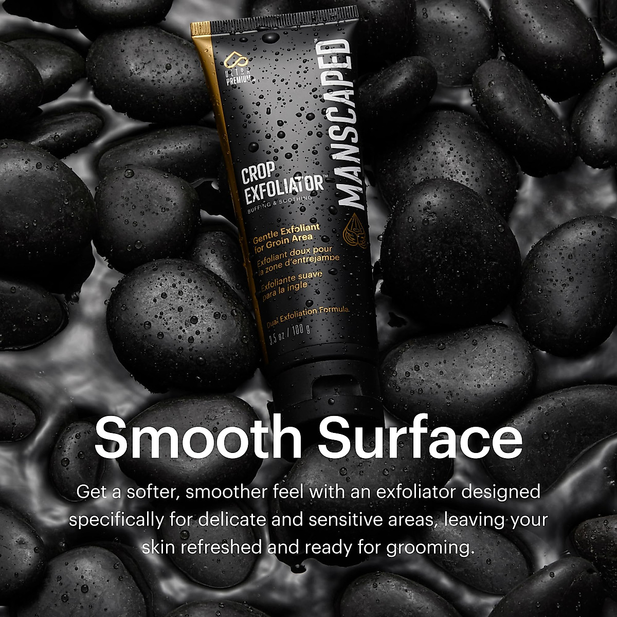 MANSCAPED® Crop Exfoliator™ Gentle Groin Exfoliant Scrub to Soothe and Clear the Skin, Vegan, Cruelty-Free (3.5 oz)