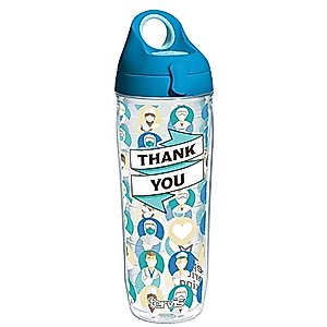 Tervis Healthcare Salute Insulated Tumbler 24oz Water Bottle Clear