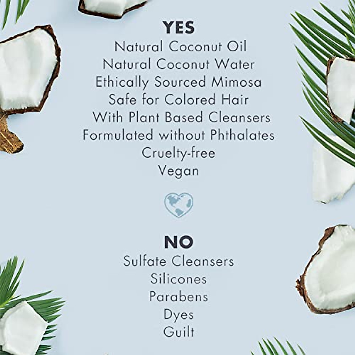 Love Beauty and Planet Volume and Bounty Thickening Shampoo and Conditioner Hair Care For Fine Hair Coconut Water and Mimosa Flower Sulfate-Free, Paraben-Free, Vegan 32.3 oz 2 Count