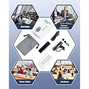 64GB Digital Voice Recorder with Playback,Tape Recorder, Audio Recorder with Noise Reduction, MP3 Player, HD Recording, Voice Activated Recording Device Dictaphone Sound for Lecture,Meetings,Class