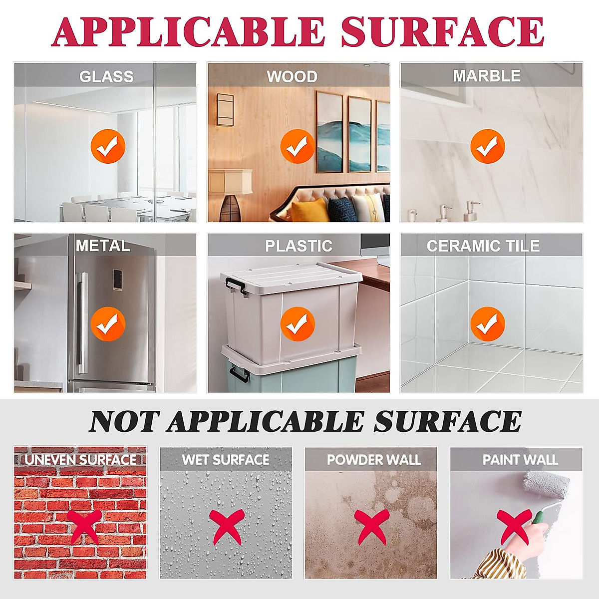 Nano Double Sided Tape Heavy Duty,Multipurpose Transparent Poster Tape, Adhesive Strips Strong Sticky Mounting Tape Transparent Tape Picture Hanging Strips Gel Tape (Transparent, 9.84FT)