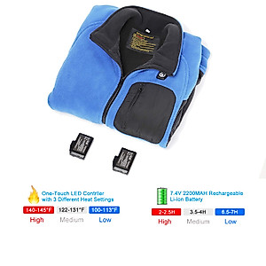 Rechargeable 7.4V 2200mAh Lithium Polymer Batteries for Heated Gloves Socks Jacket Cloths Pack of 2