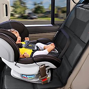 Kaiphy Car Seat Protector - Thick Padding - Durable, Waterproof Fabric, Leather Reinforced Corners (Black, XL)