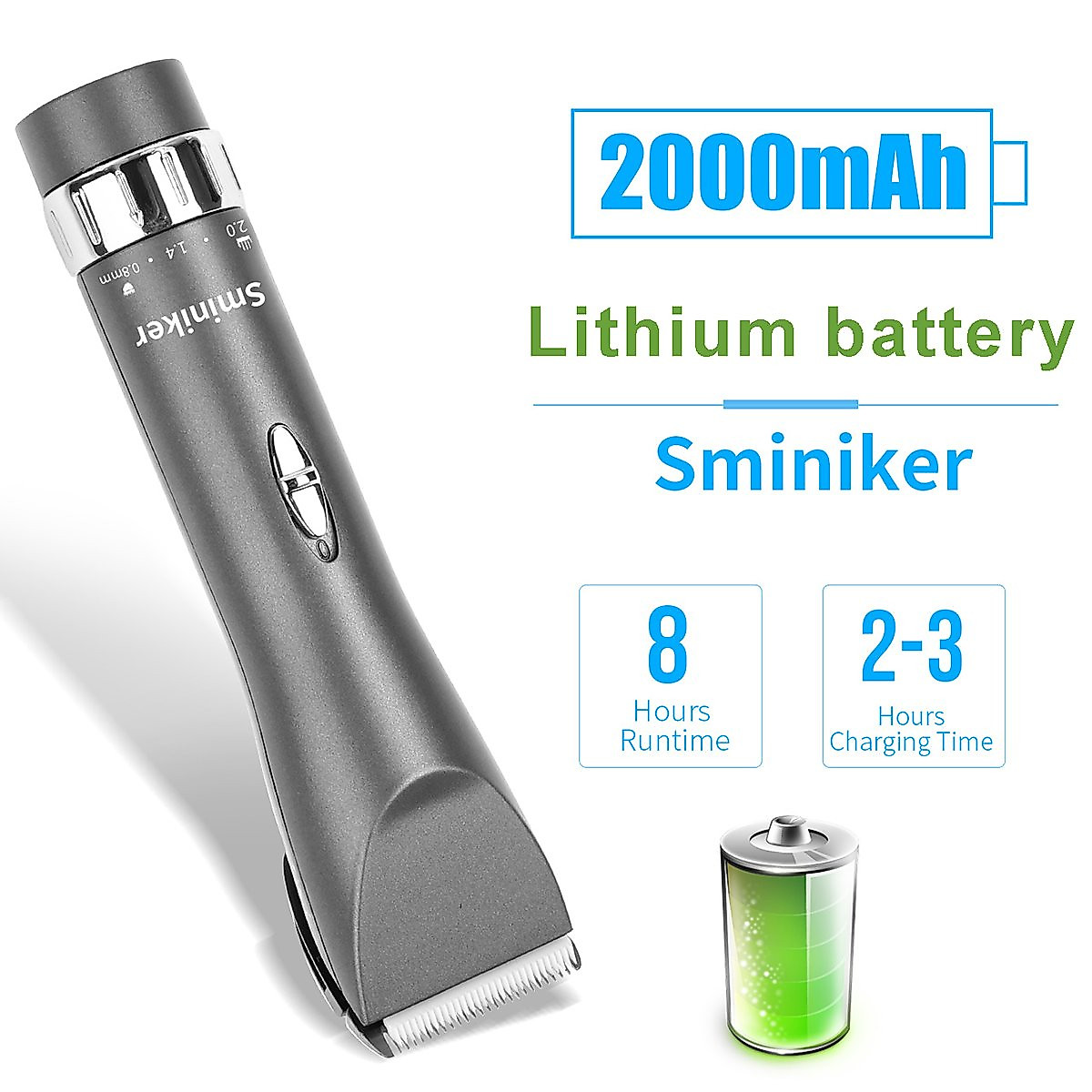 Sminiker Professional Hair Clippers Cordless Barber Shavers Rechargeable Hair Cutting Kit with 1 Hairdressing Cape 2 Scissors 9 Comb Guides