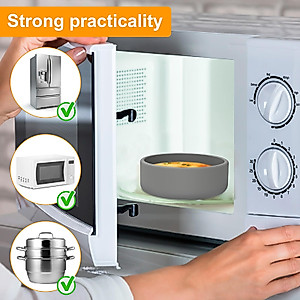 LZVXTYM 3Pcs Silicone Air Fryer Mold, 4-Inch Air Fryer Egg Pan, Microwave Egg Cooker, Dishwasher Egg Poacher Cups, Nonstick Egg Boiler Mold Cup, Reusable Egg Cooker Accessories for Baking (3Pcs-Grey)