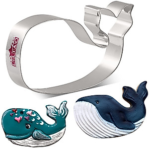 LILIAO Whale Cookie Cutter - 4.6 x 2.8 inches - Stainless Steel