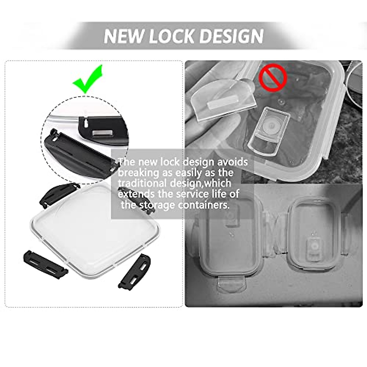 Airtight Food Storage Containers with Lids, CASA LINGO 4.4L Large Pantry Organization and Storage for Bulk Food Dry Food Cereal, Set of 4 Plastic Food Storage Containers