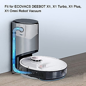 Vacuum Bags for ECOVACS DEEBOT Robot Vacuum Cleaner - Fit X1 OMNI/Turbo T10/T20 Omni/T20/T20 Max/T20 Pro/X&T Series - Disposable Replacement Dust Bag Vacuum Cleaning Accessories Part（12Pack)