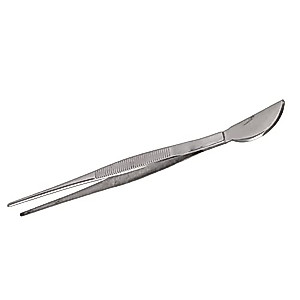 VINGVO Bonsai Tweezers, Edges Bonsai Tweezers Tool Ergonomic Handle Wear Resistant Rust Proof (Straight)