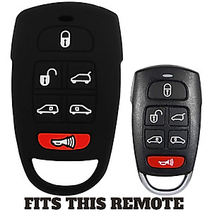 KeyGuardz Keyless Entry Remote Car Key Fob Outer Shell Cover Soft Rubber Case for Hyundai Entourage Kia Sedona Mini Van