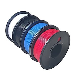 Maths PLA+ 3D Printer Filament 1.75mm (±0.02 mm), 0.25Kg/Spool, Total 1Kg/2.2lb, Independent Vacuum Package. 4 Colors Pack for 3D Printer & 3D Pen-Red, Blue, Black, White