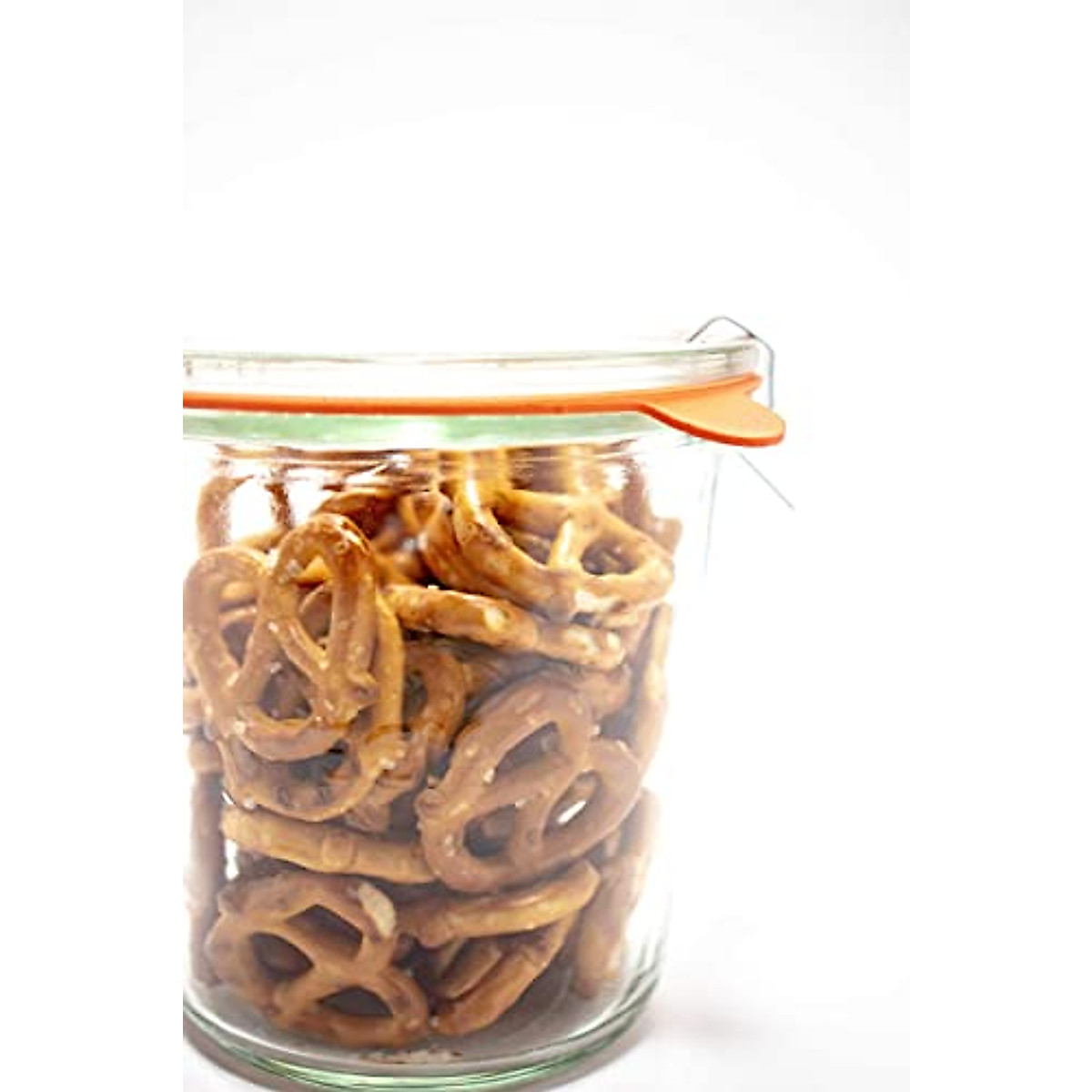 Weck Canning Jars 742-19.6 fl. oz Weck Mold Jars made of Transparent Glass - Eco-Friendly Canning Jar - Food Storage Containers with Lids Airtight - 1/2 Liter Jars Set - Pack of 4 Jars with Lids