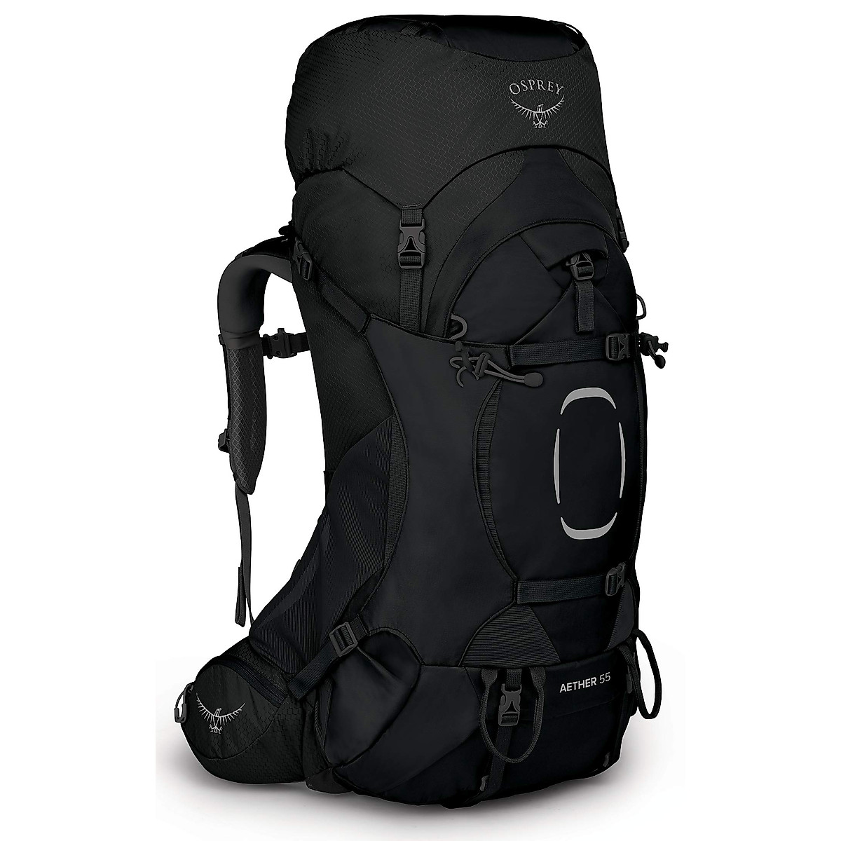 Osprey Aether 55 Men's Backpacking Backpack , Black, Small/Medium