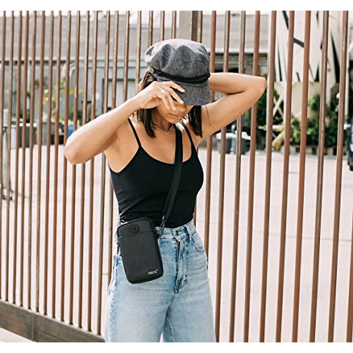 Agoz Crossbody Handbag Cell Phone Purse Wallet Sling Shoulder Bag Strap for iPhone 14 13 12 11 XS MAX XR 8, Samsung S22 S20 S10 Plus,S21,Note 20 10, S9,S8, Google Pixel 7 6 6A 5 4A, LG Stylo 6 (Black)