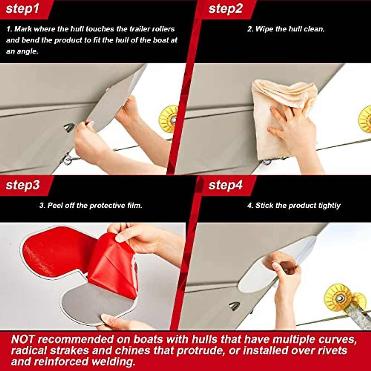 2 Pieces Stainless Steel Bow Guard Notched Bow Guard for Protection Boat, 9'' x 8.75''