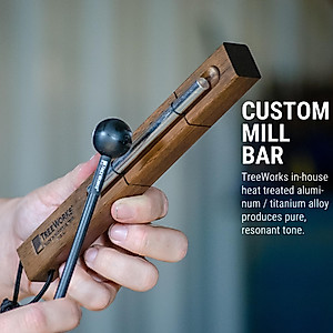 TreeWorks Chimes Note (Made in U.S.A.) Single Tone Energy Chime for Meditation and Classroom Use-Includes Mallet and Cord Handle (TRE410) Large