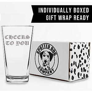 Personalized Etched Custom Message 16oz Pint Beer Glass, Your Text Here - Custom Text Engraved glasses, Customized Pint Glasses, Birthday gifts for Men Him