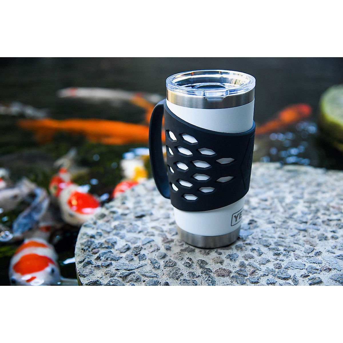 REUZBL Handler for 20 oz Tumbler Vacuum Insulated Coffee Mugs, Silicone Grip Protective Sleeve Cover With Handle