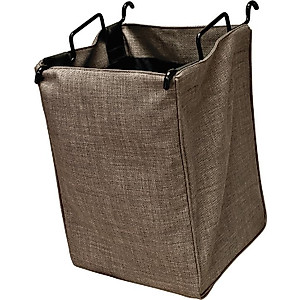 TAG Hardware Premium Fully Lined Hamper Laundry Storage Organizer Removable Replacement Fabric Bag with Two Handles (Beach, Slate fabric, 18")