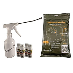 AIRCONcare Organic Air Conditioner Cleaning Kit Concentrate 4 x Standard Wash/Air Conditioner Cleaner for Split Ductless