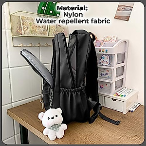 JYQF Cute Backpack for Women Aesthetic Backpack Brevite Backpack Kawaii Backpack Cute Canvas Backpack