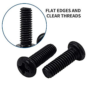 250pcs for Laptop for Computer Screws Assemble Fastening Flat Head Screws Black Repair Kits Round Pan Head Screw Bolt - (Size: M2.5/ 4mm) SCRW-103917