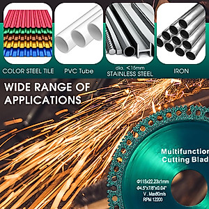 Taoskai ‎5 Pack 4.5 Inch Indestructible Disc for Grinder, Indestructible Disc 2.0 for Angle Grinder 7/8''-Cut Everything in Seconds, Cutting Discs for Smooth Cutting, Chamfering, Grinding Materials