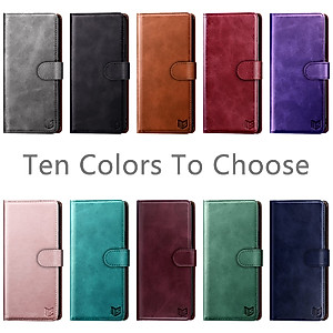 SUANPOT for Samsung Galaxy A53 5G Leather Wallet case with RFID Credit Card Holder Flip Folio Book Phone case Shockproof Cover for Women Men for Samsung A53 case Wallet Black